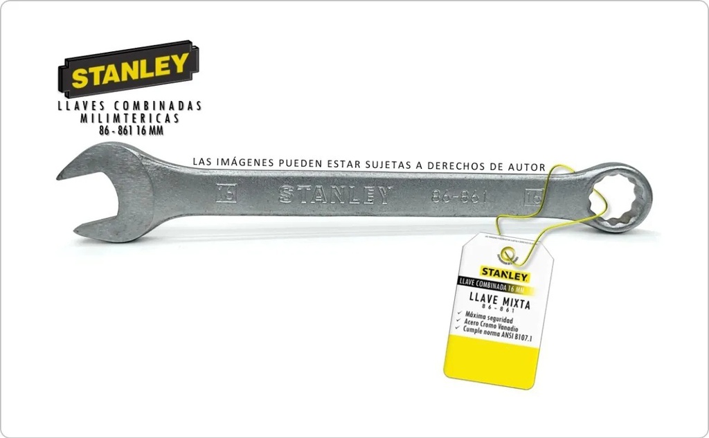 LLAVE COMBINADA 16 MM / COLA CORONA, 12 PUNTOS / STANLEY / DEWALT-TABLA ...